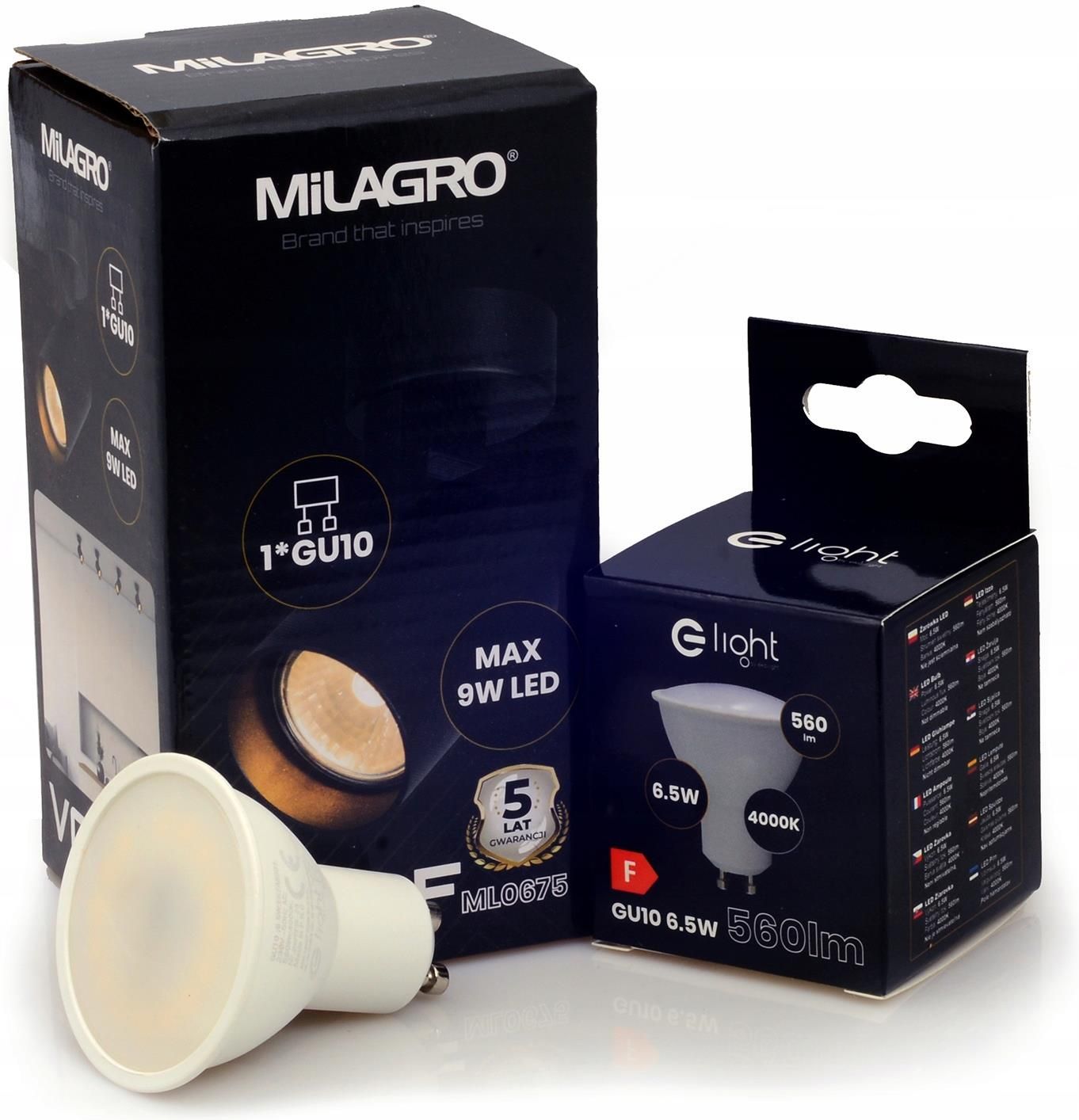 Milagro Volf Spot Czarny GU10 6.5W Neutralna (KOD: 5906293600819 ...