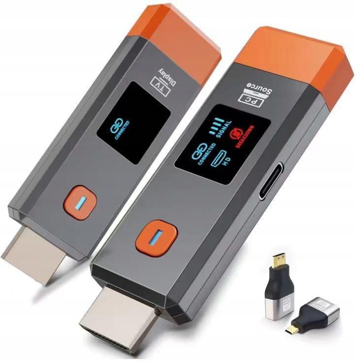 Huayu Bezprzewodowy transmiter Hdmi 50m 4K Dwubandowe ,TeleFix HD50E ...