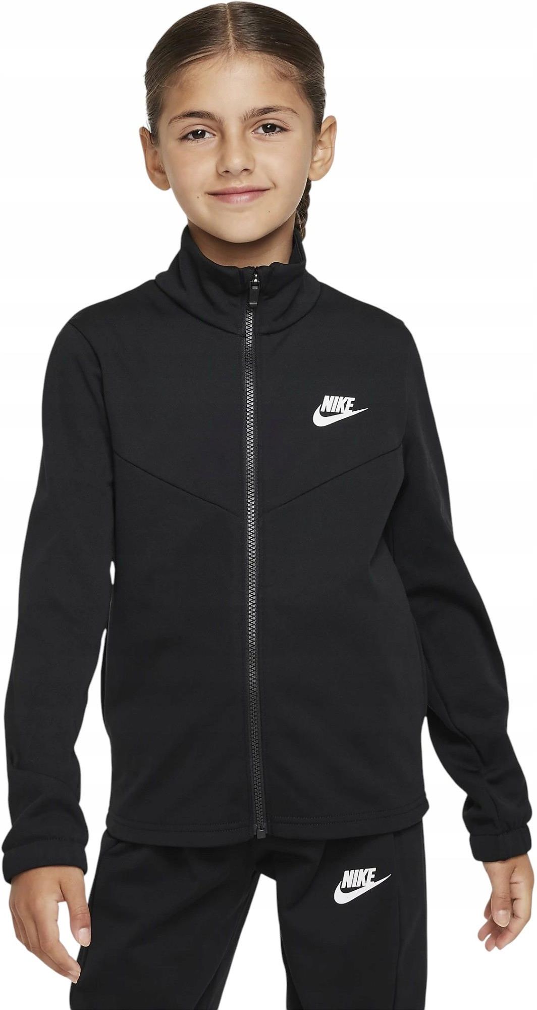 Dres dziecięcy dla dziewczynki Nike K Nsw Tracksuit Poly Fz Hbr FD3067 ...