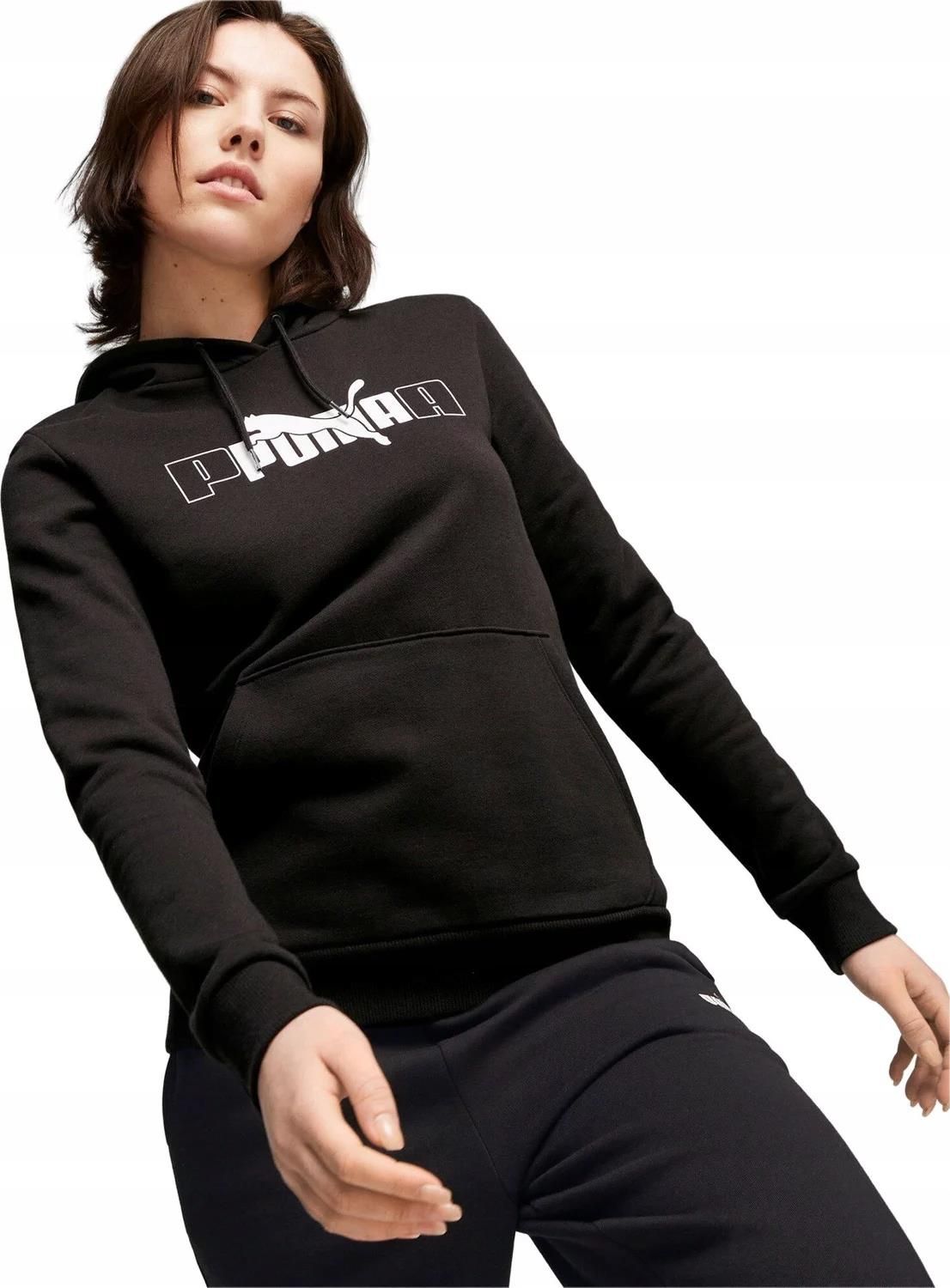 Bluza Damska Z Kapturem Sportowa Dresowa Ocieplana Ess+ Logo Lab Fl ...