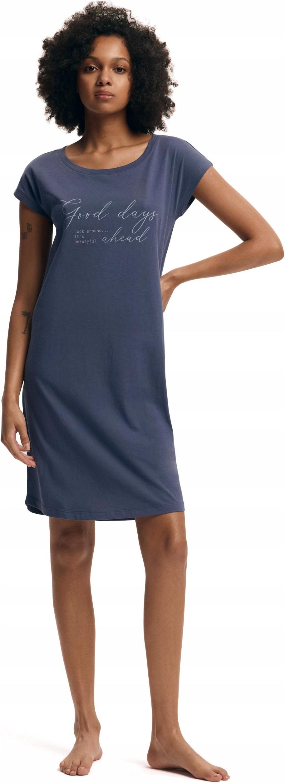 Koszula Nocna Długa 100% Bawełny Piżama Damska Henderson Delanie L ...