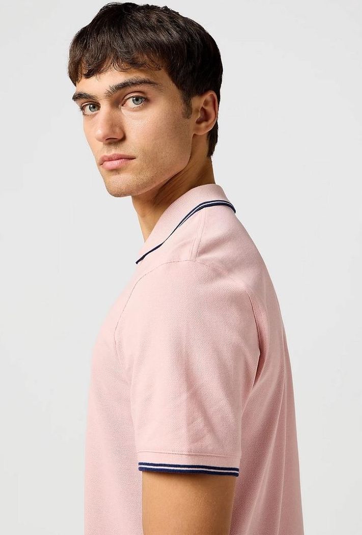 MESKA KOSZULKA WRANGLER POLO SHIRT SILVER PINK 112362688 - Ceny i ...