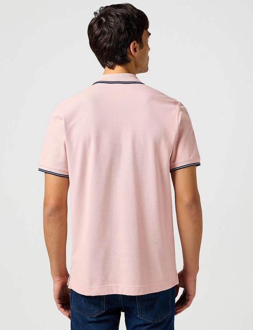MESKA KOSZULKA WRANGLER POLO SHIRT SILVER PINK 112362688 - Ceny i ...