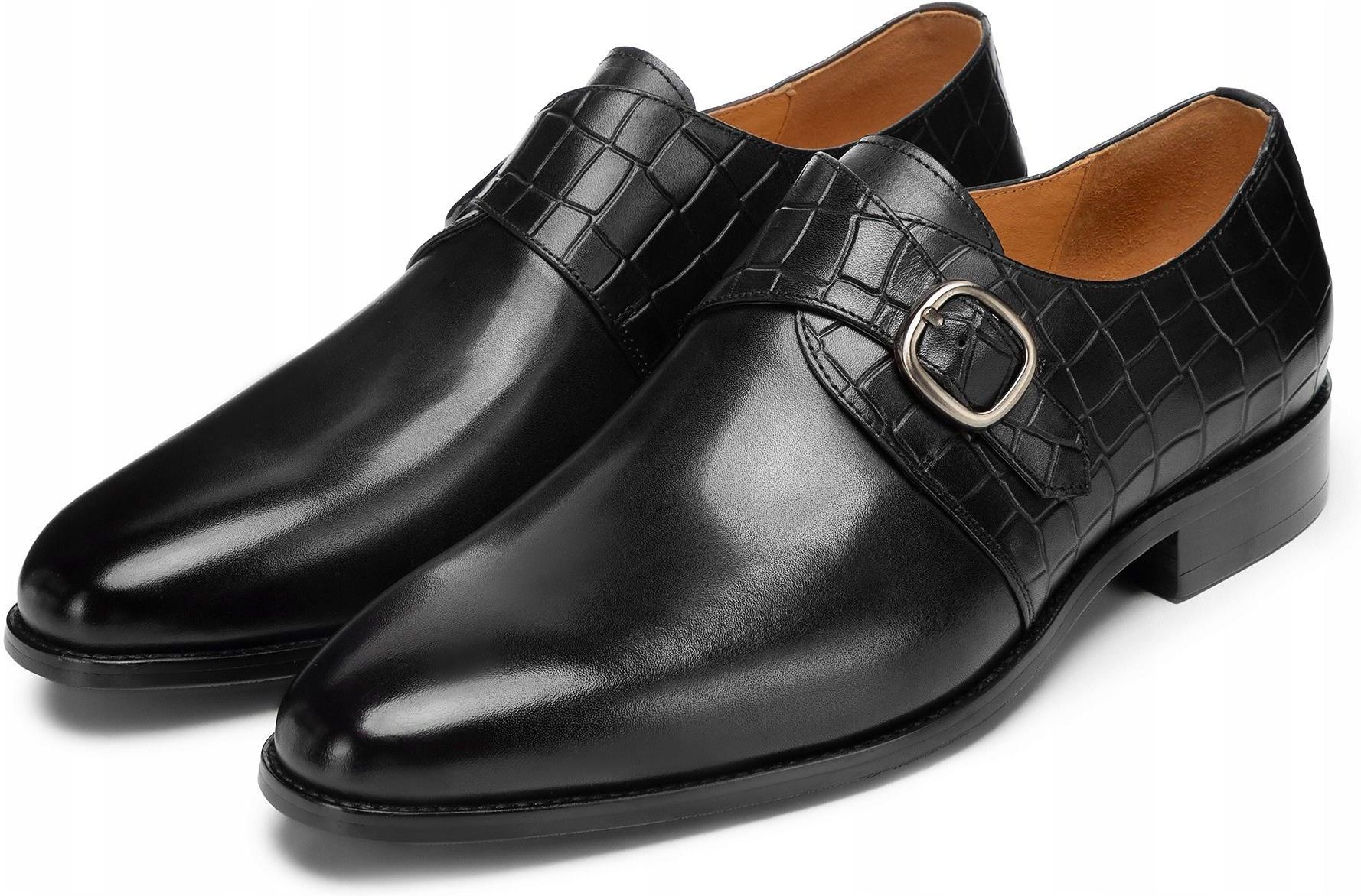 Wittchen męskie półbuty monki ze skóry naturalnej croco czarne - Ceny i ...