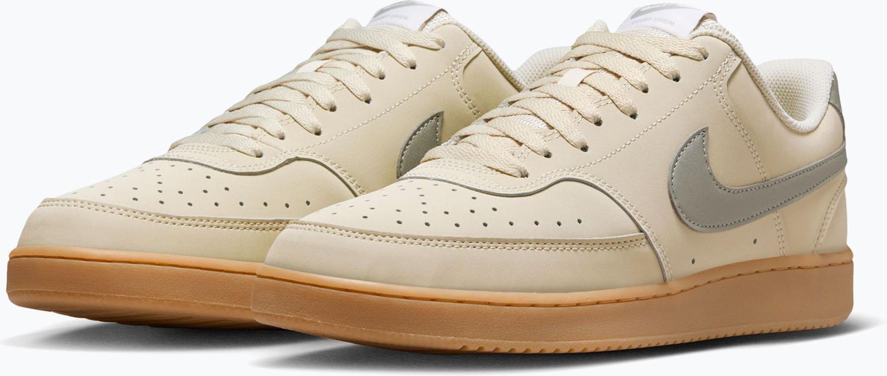 Buty męskie Nike Court Vision Low Premium light khaki/gum light brown ...