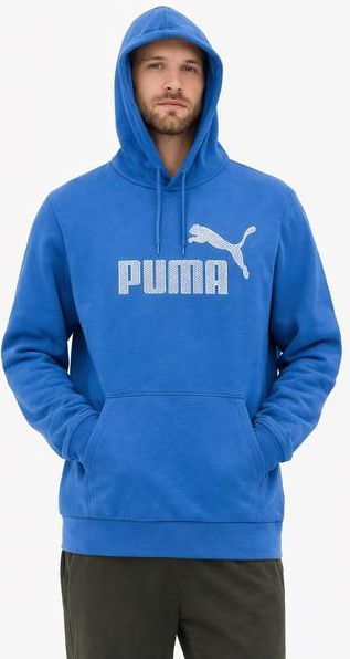 Puma bluza sportowa kangurka z kapturem męska niebieska bawełniana ...