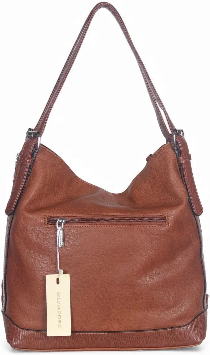 Pojemna torebka worek SILVIA ROSA Italy • Regulowana • A4 • Z paskiem ...