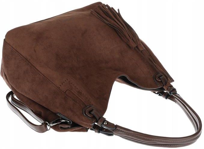 Torebka damska shopper worek zamsz elegancka lekka torba S3999 ...