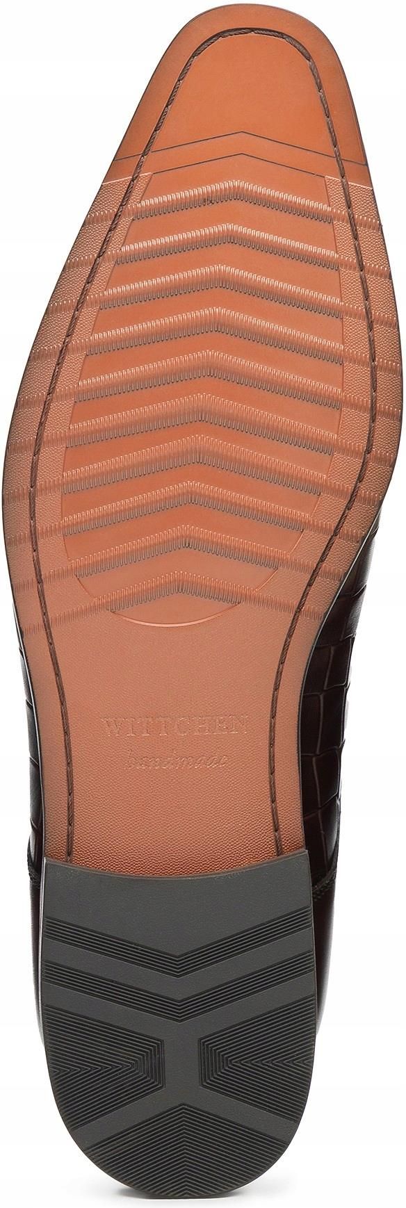 Wittchen męskie półbuty derby ze skóry naturalnej ze skóry croco czarne ...