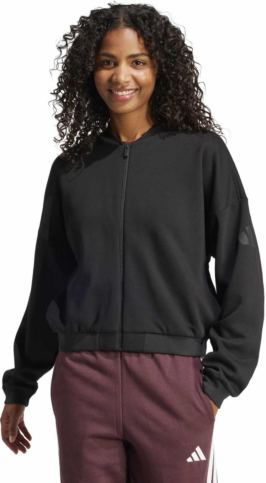 Kurtka bomberka damska adidas ESSENTIALS CONTEMPORARY LOGO czarna ...