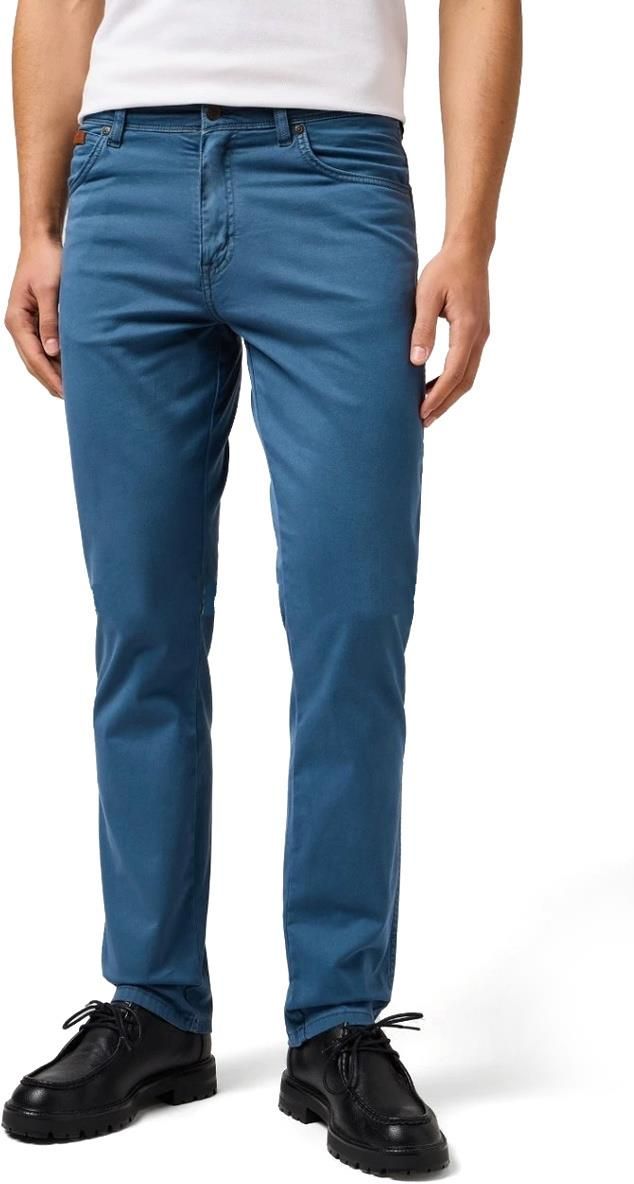 MESKIE SPODNIE WRANGLER TEXAS SLIM DARK DUSTY BLUE 112362471 - Ceny i ...
