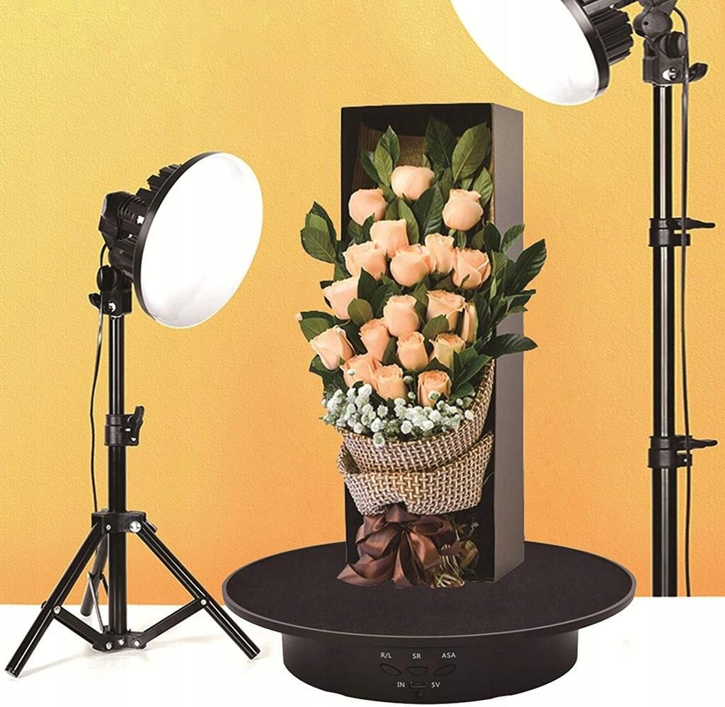 Bedee Obrotowa Podstawka 20CM 8KG Cichy Silnik 30DB Regulacja 90 180 ...