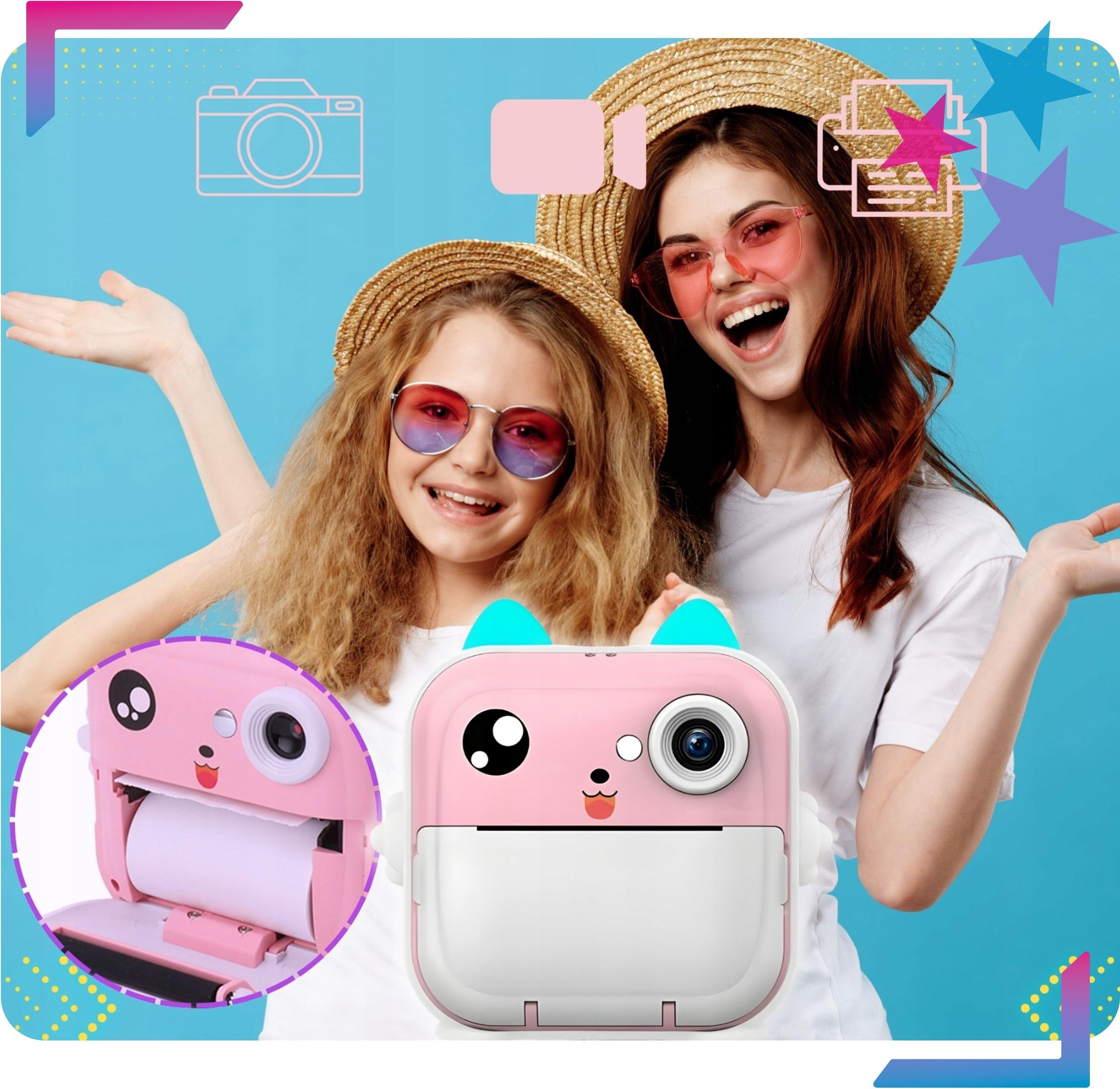 Aparat analogowy Galaxia Drukuś Termiczna Mini Drukarka Dla Dzieci ...