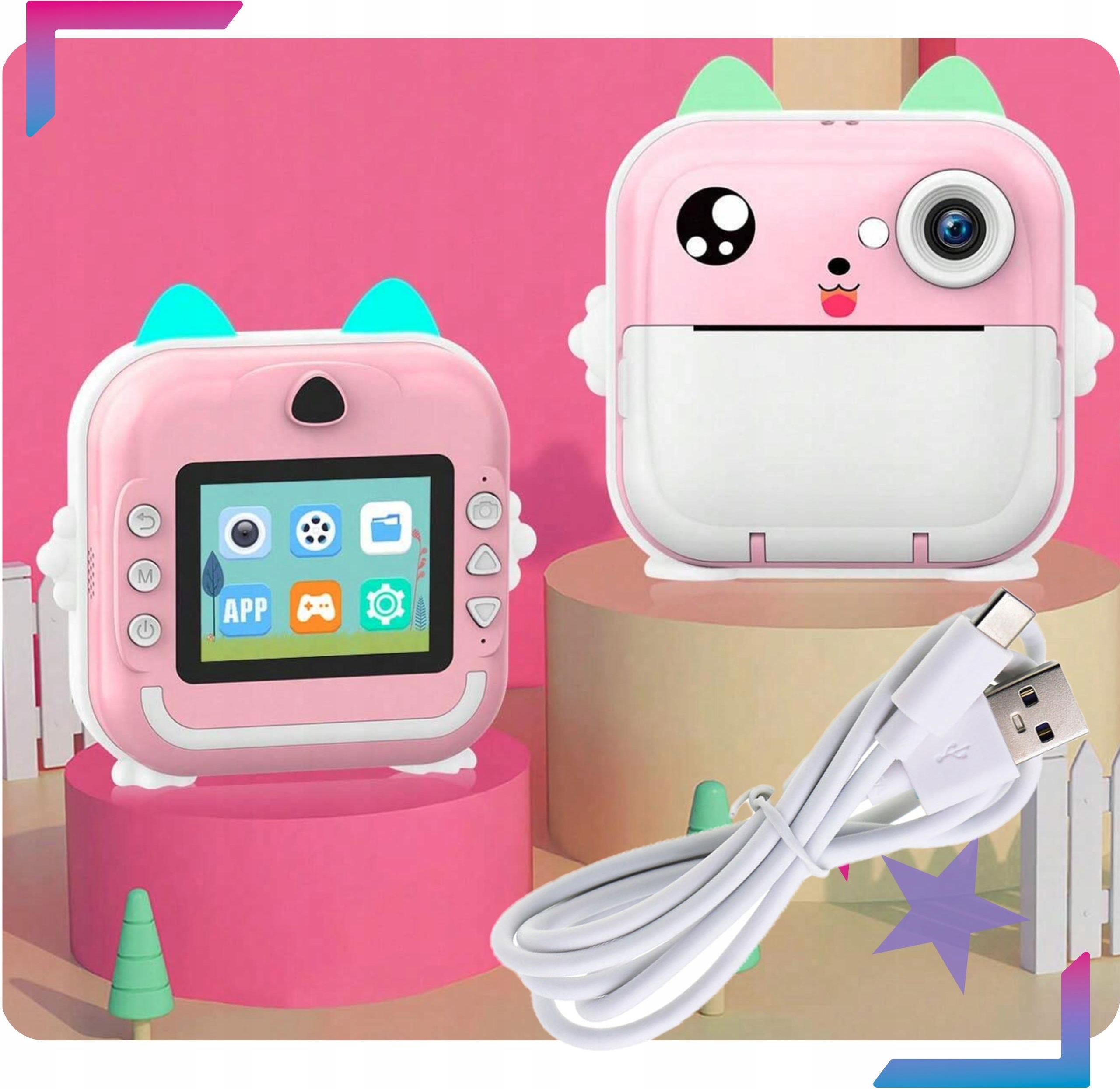 Aparat analogowy Galaxia Drukuś Termiczna Mini Drukarka Dla Dzieci ...