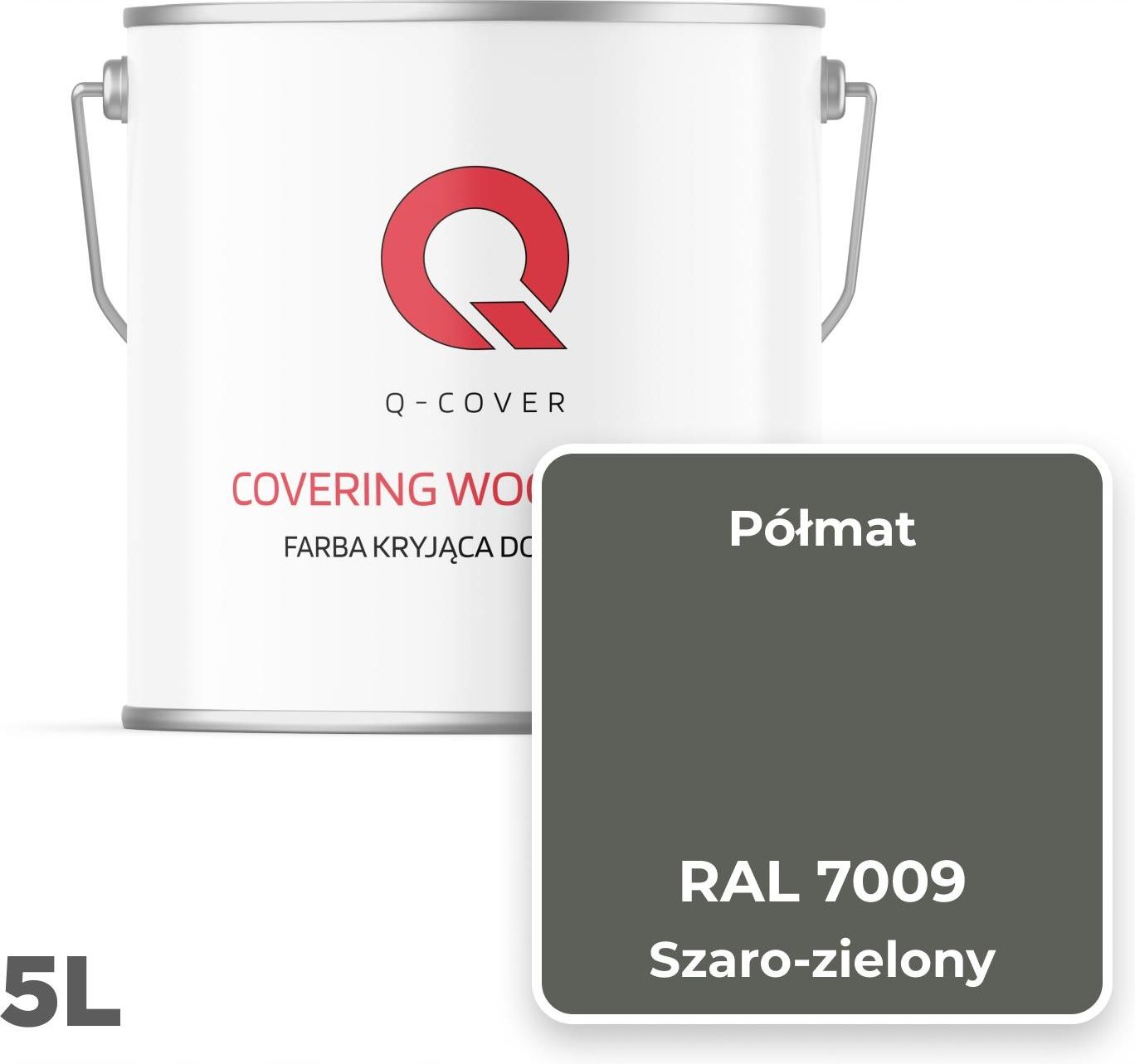 Farba Q-Cover Farba Kryjąca Do Drewna Półmat Szaro-Zielony 5l - Opinie ...