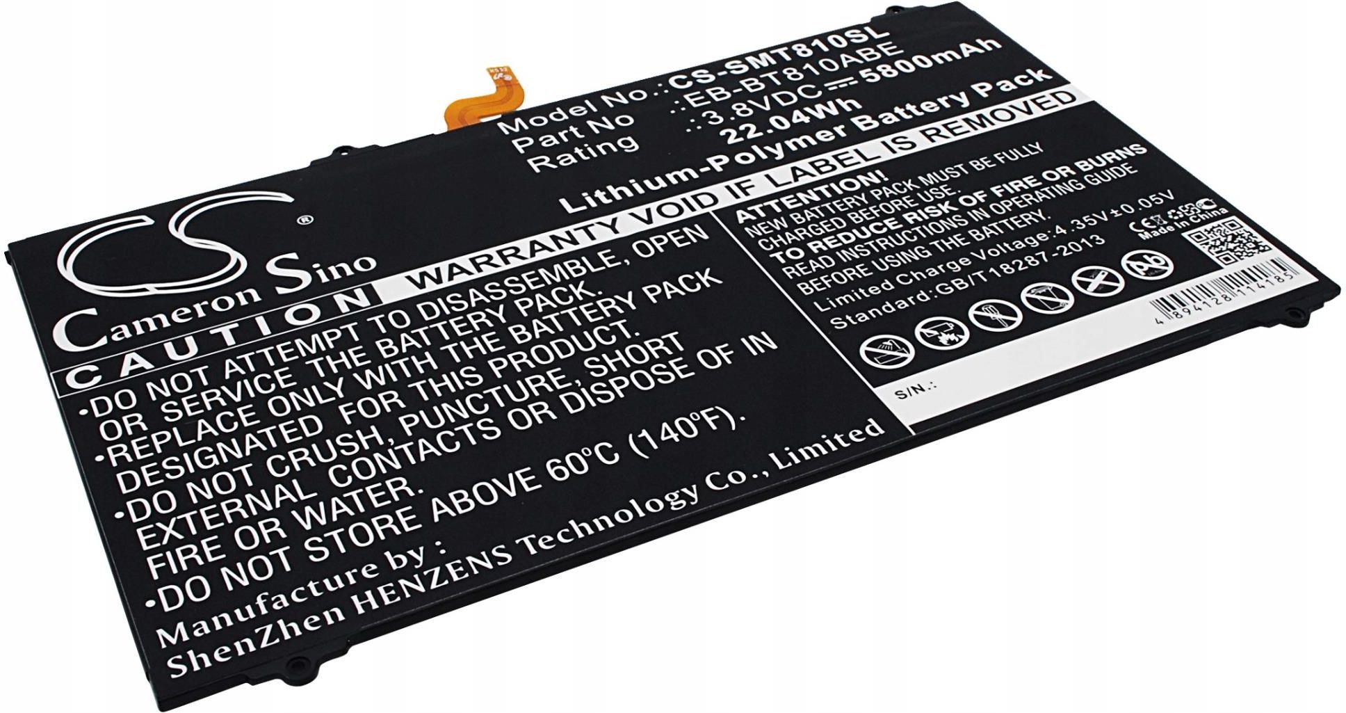 Cameron Sino Bateria EB-BT810ABE Do Samsung Galaxy Tab S2 9.7 SM-T810 ...