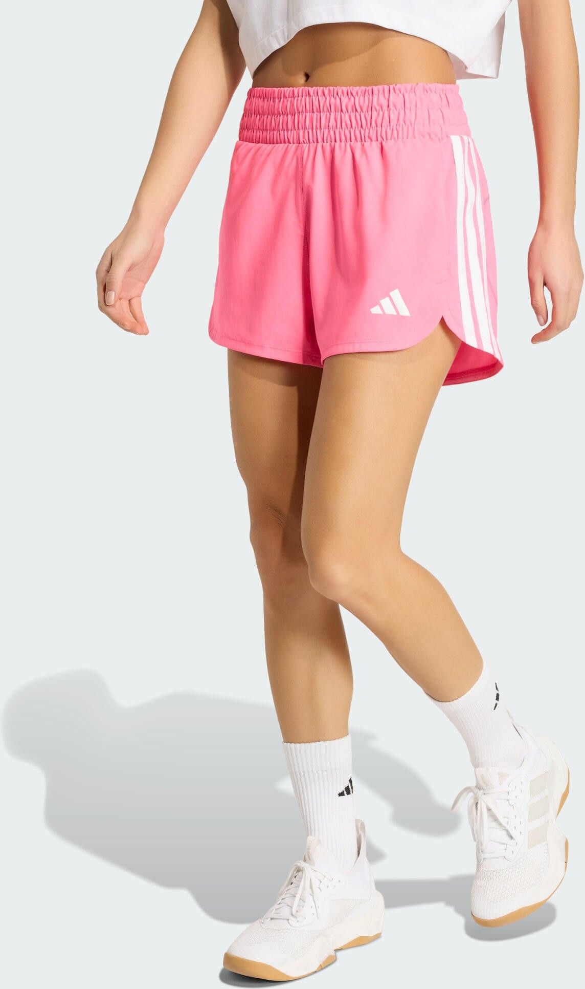 Adidas Szorty Treningowe Pacer Workout Woven High Rise Białe - Ceny i ...
