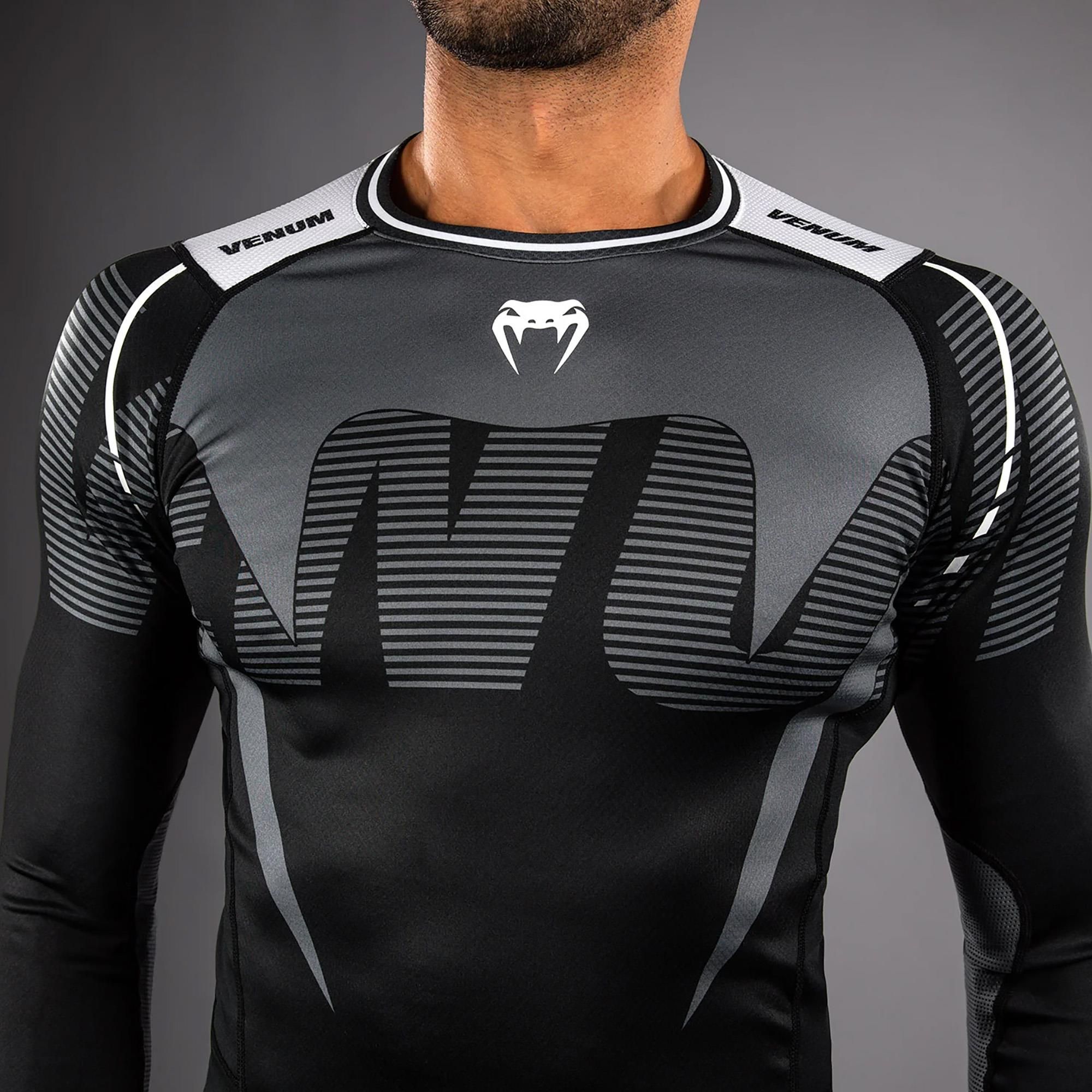 Venum Rashguard Longsleeve Męski Adrenaline Black/Silver Grey - Ceny i ...