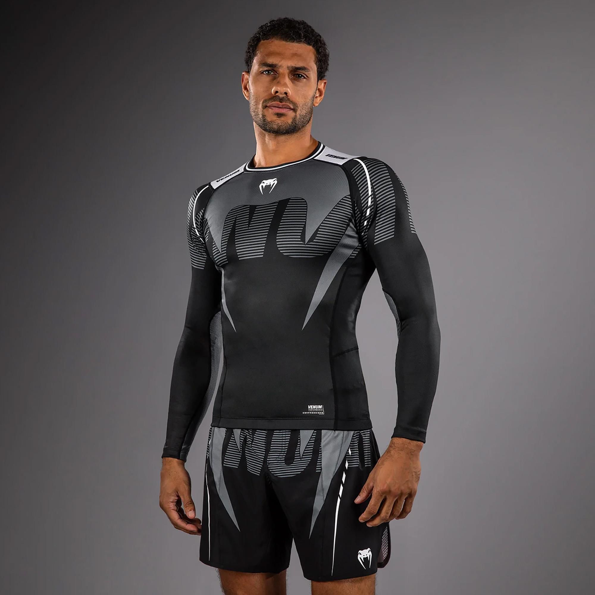 Venum Rashguard Longsleeve Męski Adrenaline Black/Silver Grey - Ceny i ...