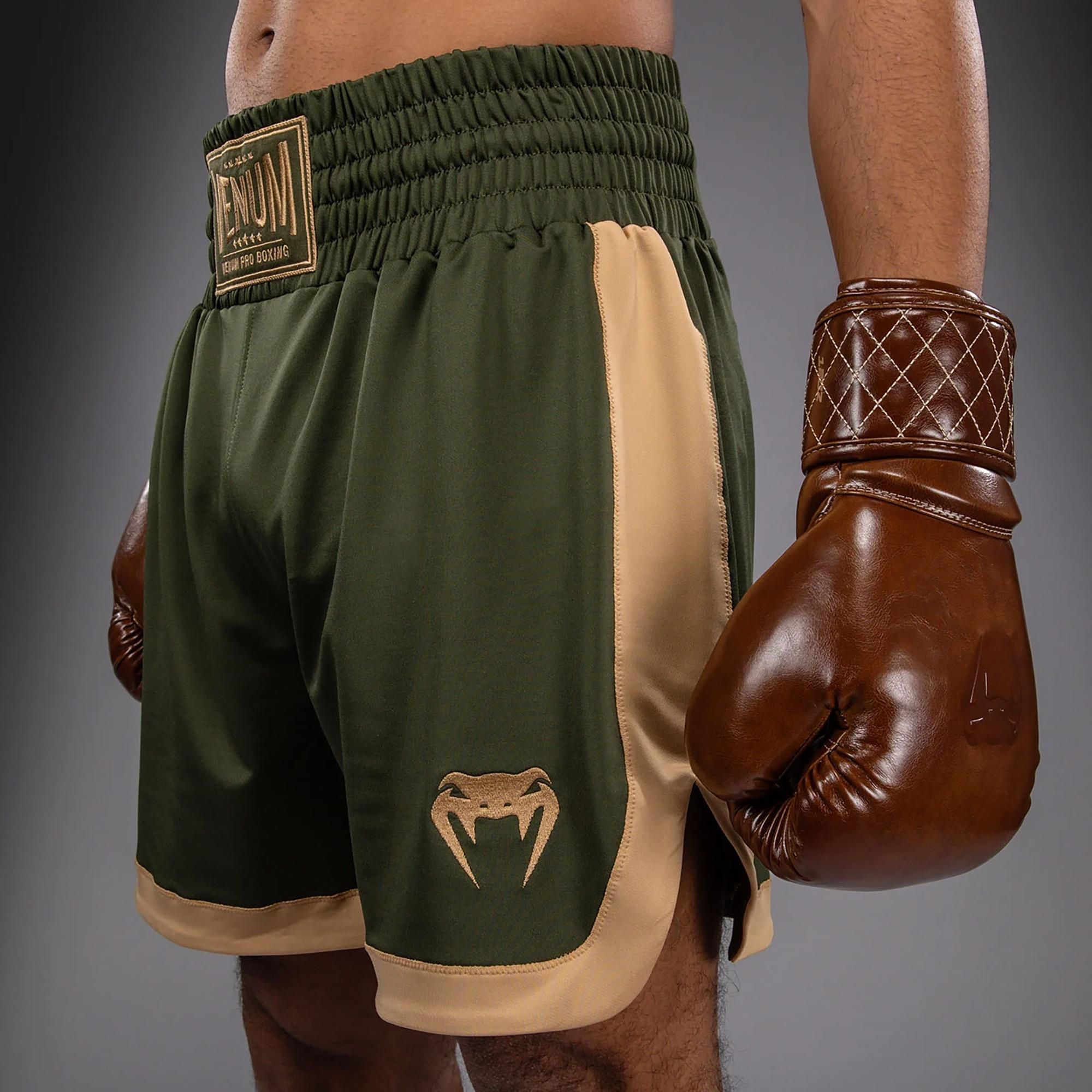 Venum Spodenki Treningowe Męskie Classic Boxing Military Green/Sand ...