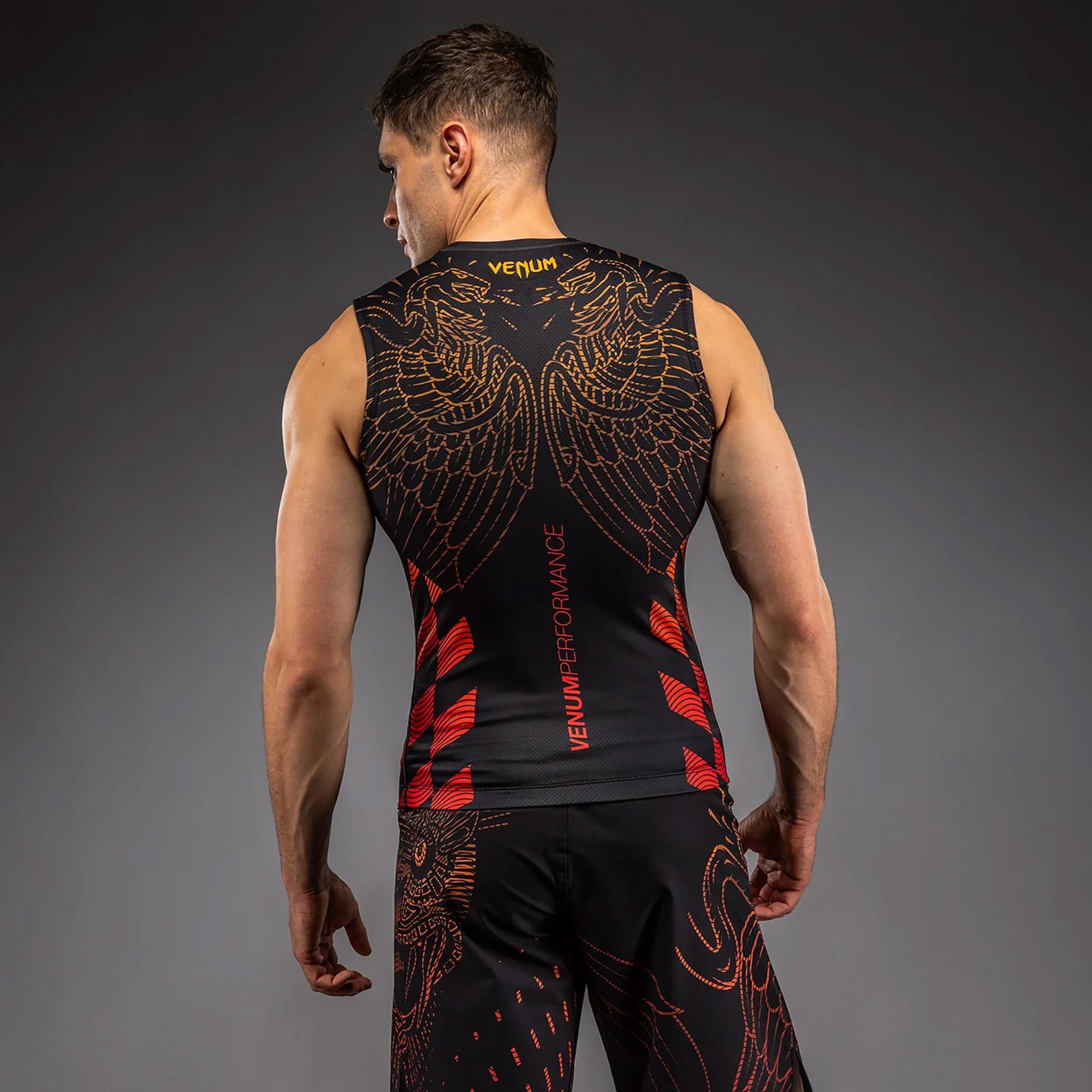 Venum Rashguard Męski Quetzal Fury Sleeveless Black/Fury Red/Tangerine ...