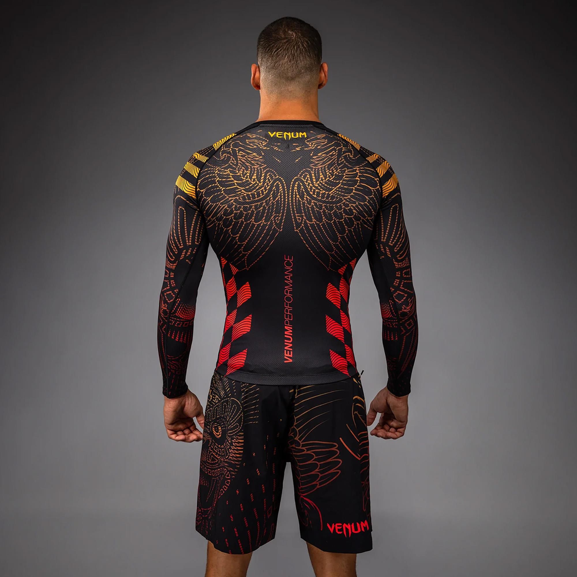 Venum Rashguard Longsleeve Męski Quetzal Fury Black/Fury Red/Tangerine ...