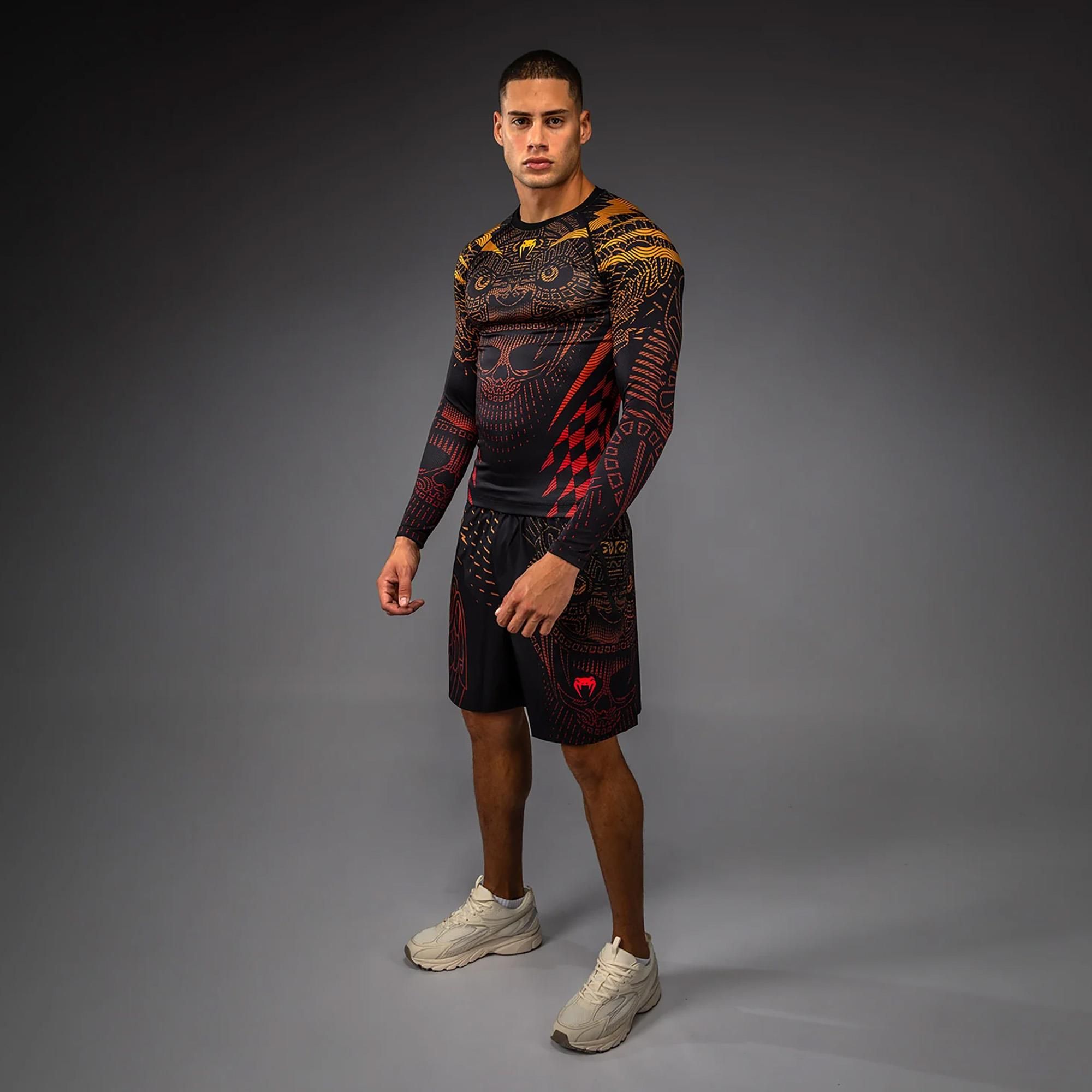 Venum Rashguard Longsleeve Męski Quetzal Fury Black/Fury Red/Tangerine ...