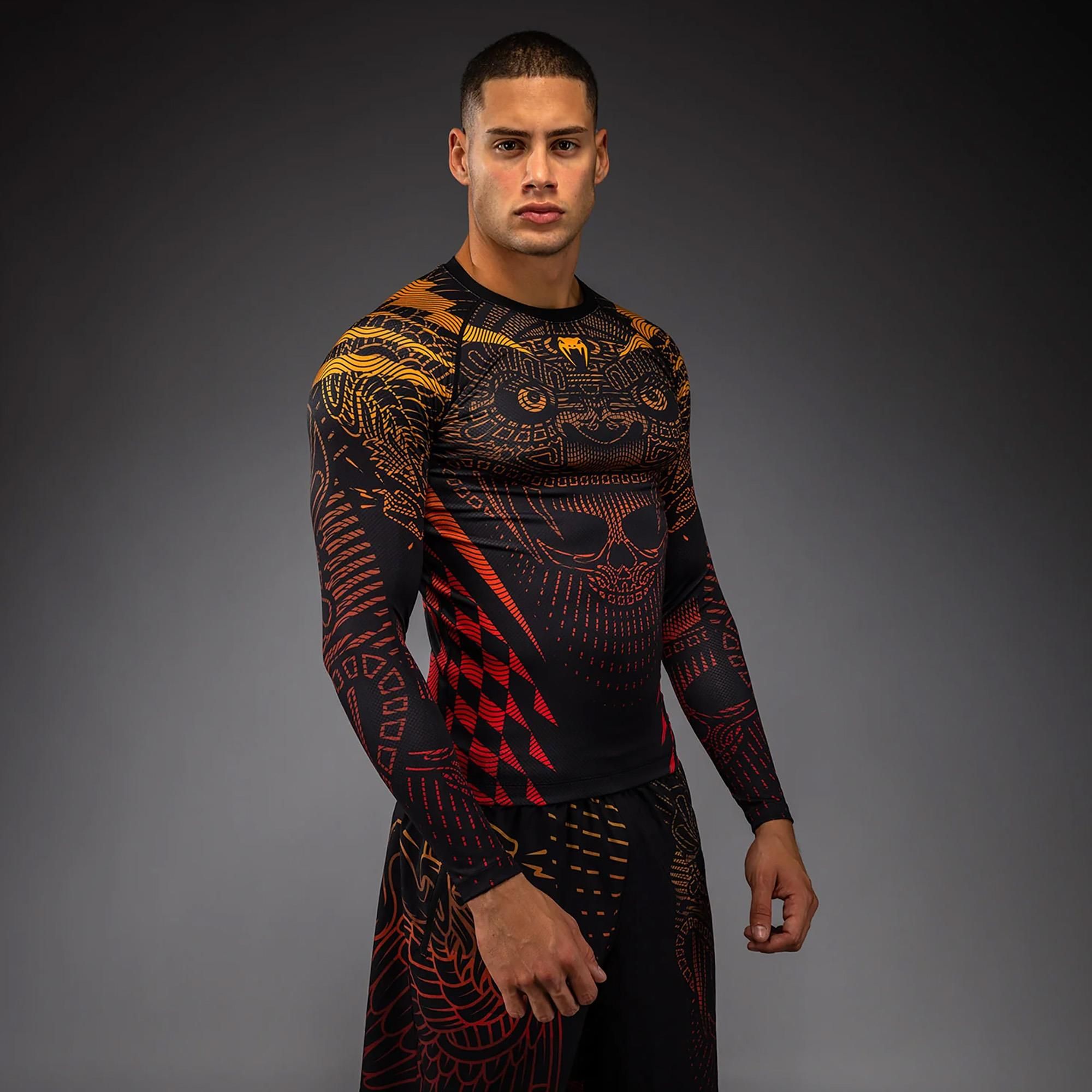 Venum Rashguard Longsleeve Męski Quetzal Fury Black/Fury Red/Tangerine ...