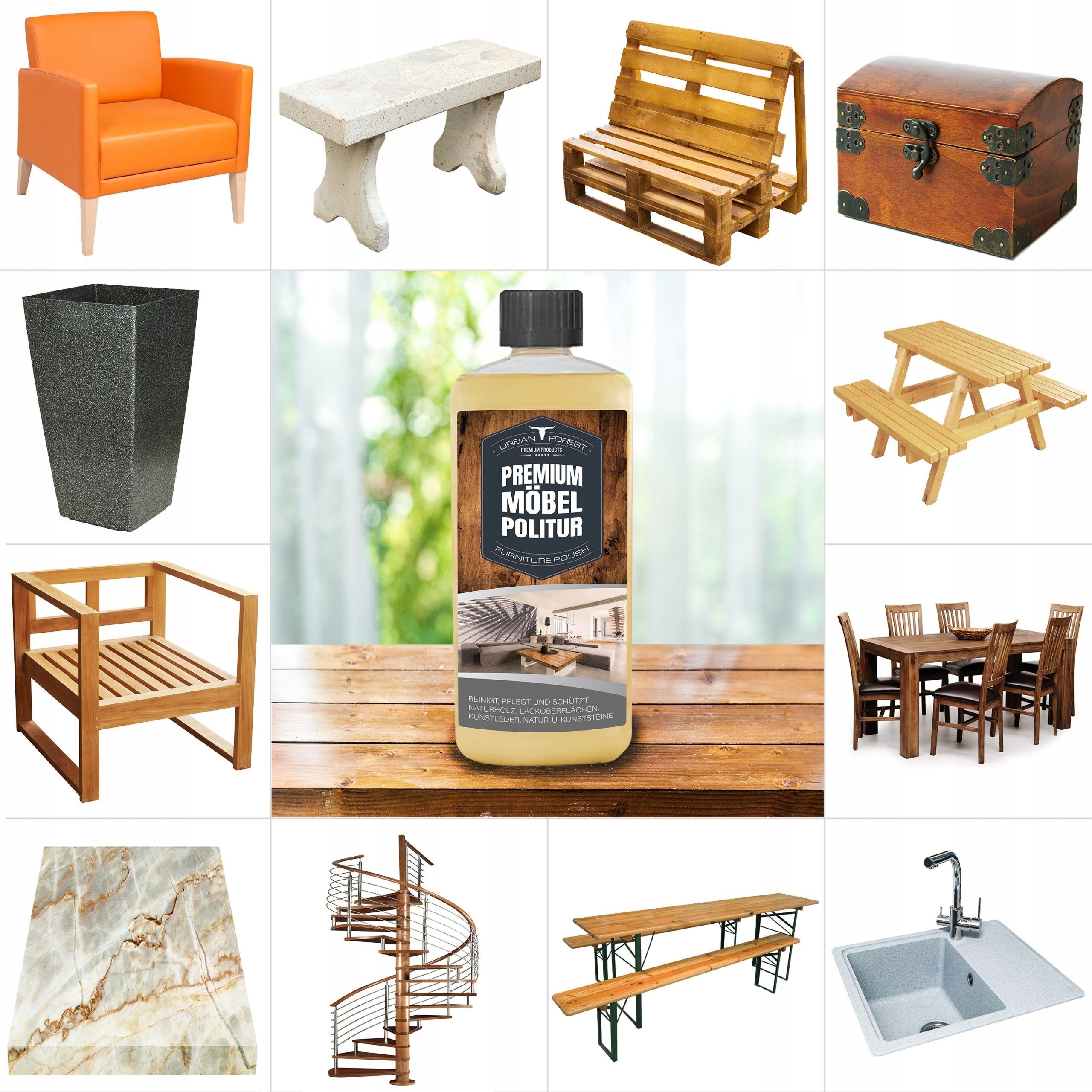 Olej do drewna i mebli drewnianych płyn 0,5 l Urban Forest ...