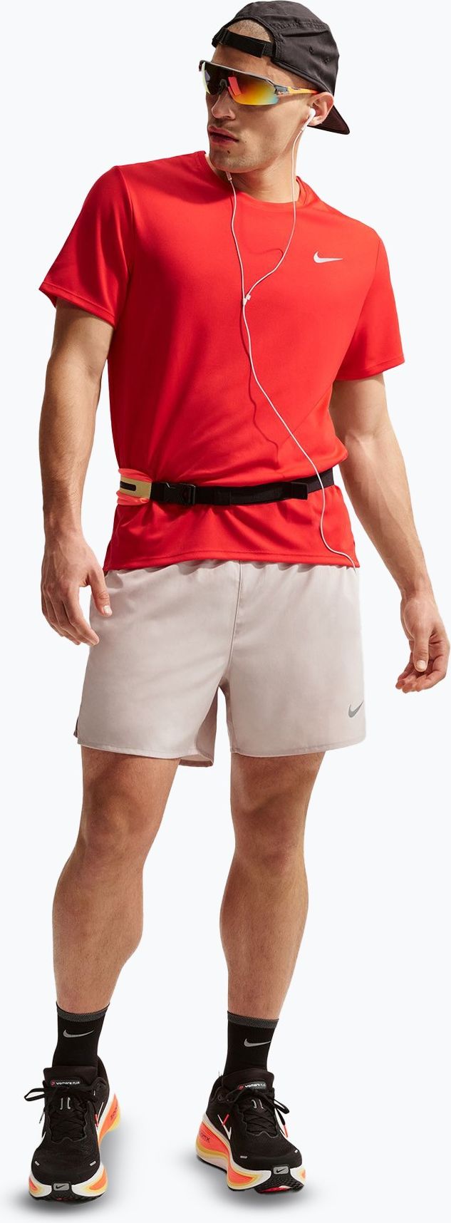 Nike Koszulka Do Biegania Męska Miler Dri-Fit Uv Light Crimson - Ceny i ...