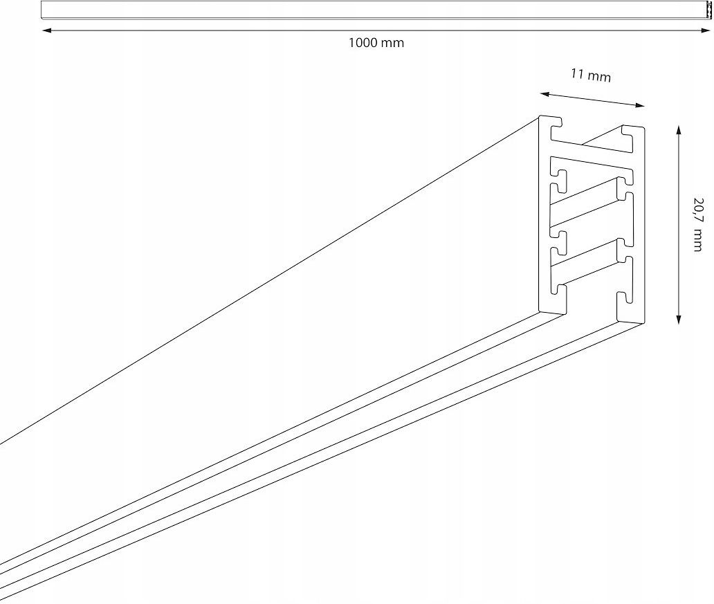 Milagro szynoprzewód ML2158 magnetic track 5mm 100cm (5902693721581 ...