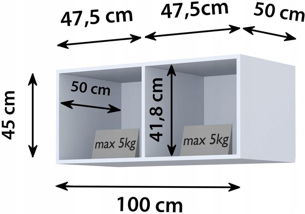 Mebline Nadstawka do szafy Cabo 100 biała - Opinie i atrakcyjne ceny na ...