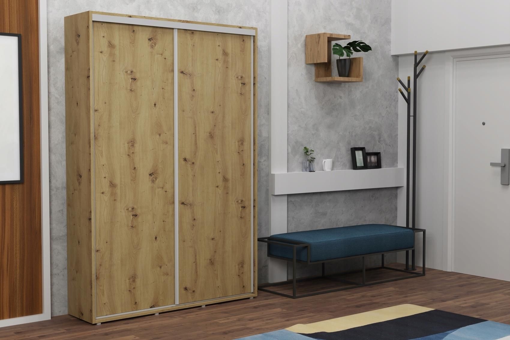 Oryginalna Szafa Przesuwna Do Garderoby Zuza Slim 100X242 Antracyt ...