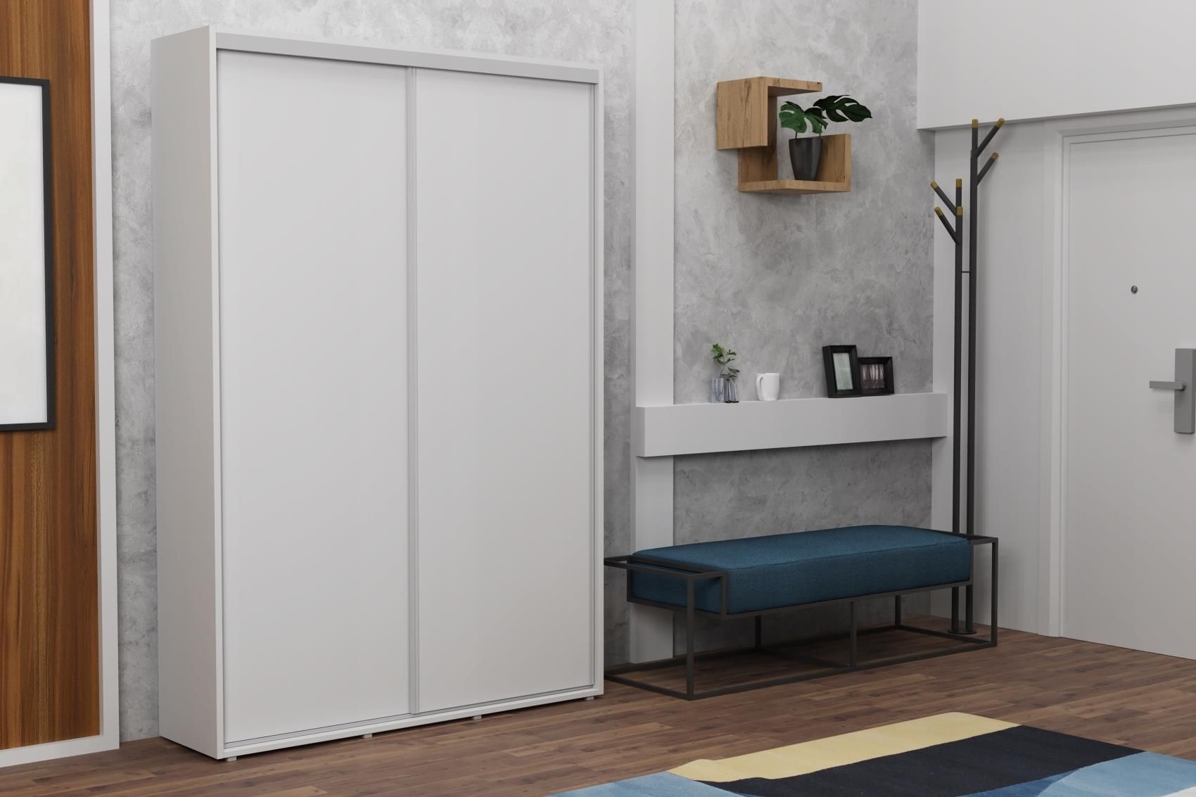 Oryginalna Szafa Przesuwna Do Garderoby Zuza Slim 100X242 Antracyt ...