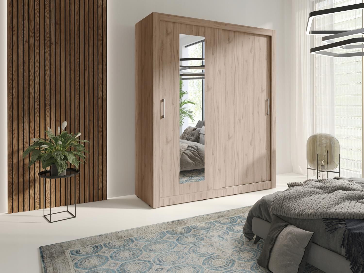 Meblar Szafa dwudrzwiowa 180 przesuwna z lustrem In Box - Opinie i ...