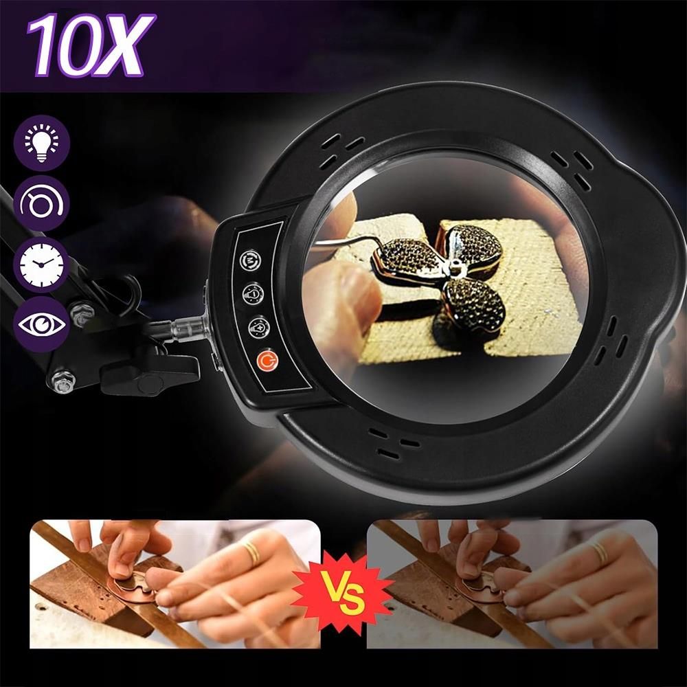 Lampa Bedee Lupa Biurkowa LED czarny (SKŁADANALUPA10XDONAPRAWY ...