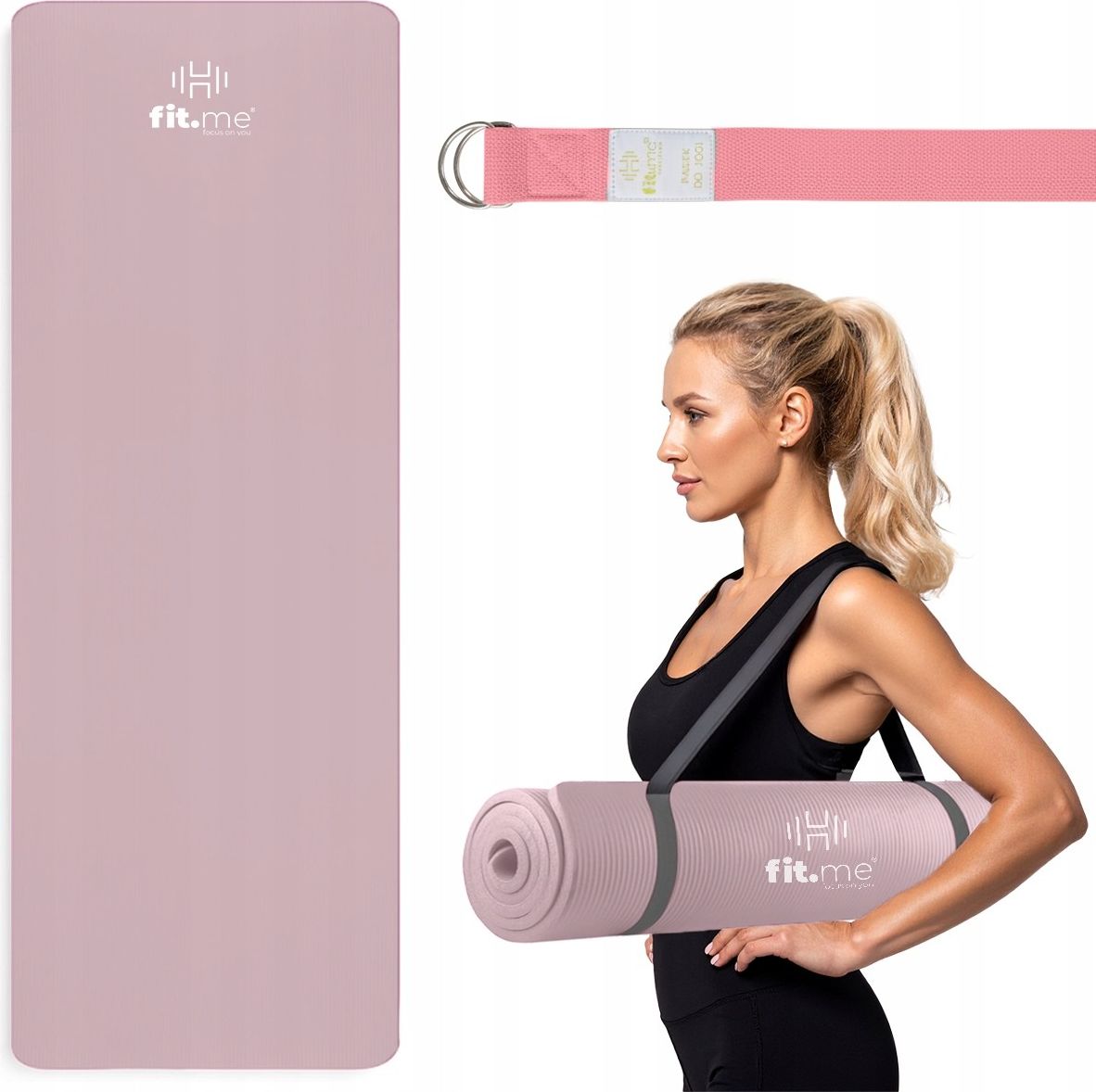 Fit.Me Mata Do Ćwiczeń I Jogi Nbr 1,5Cm Z Uchwytem Różowe - Ceny i ...