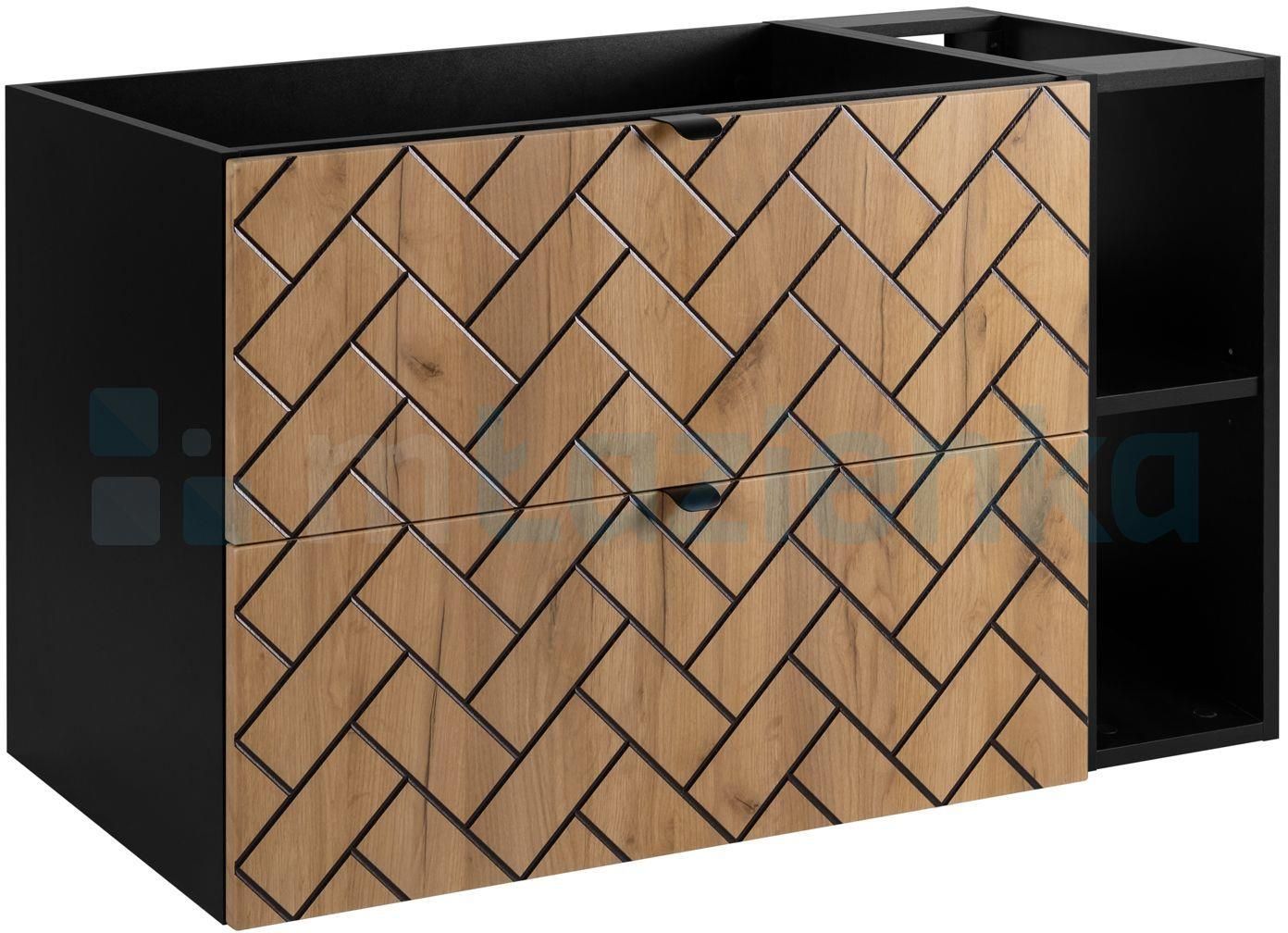 Rodan Trend zestaw mebli łazienkowych czarny, dąb abset10892 - DARMOWA ...