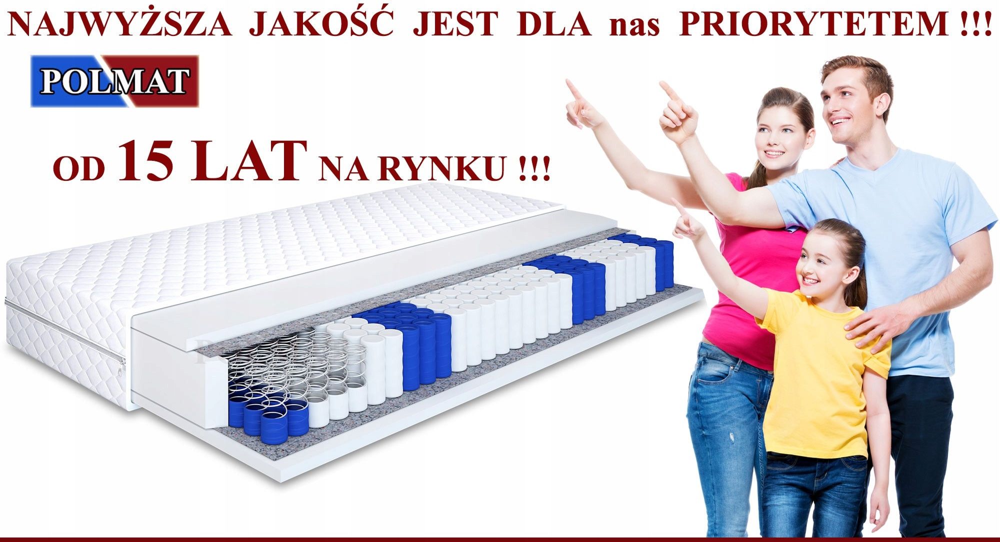 Materac Polmat Materac Piankowy Narcyz 50x200 Pikowany H5 Bardzo Twardy ...