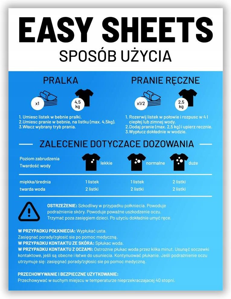 Easy Sheets – Ekologiczne Listki do Prania Ocean Breeze – 60 szt ...