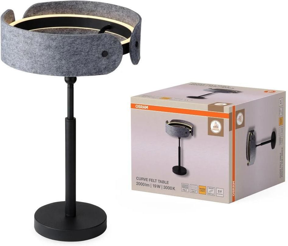 OSRAM Decor Curve Felt Lampa stołowa 19W 830 ciemnoszara - Opinie i ...
