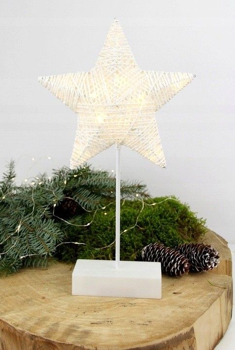 Dystrybucja Kwiaty-Sklep.Pl Biała Gwiazda Stojąca Z 10X Led Wys. 39Cm ...