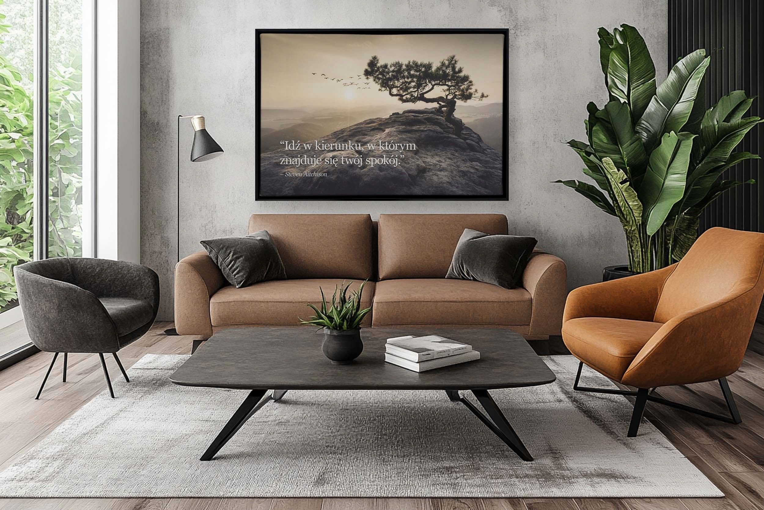 Naklejkomania Motywacyjny Obraz W Czarnej Ramie Na Płótnie Z Cytatem ...