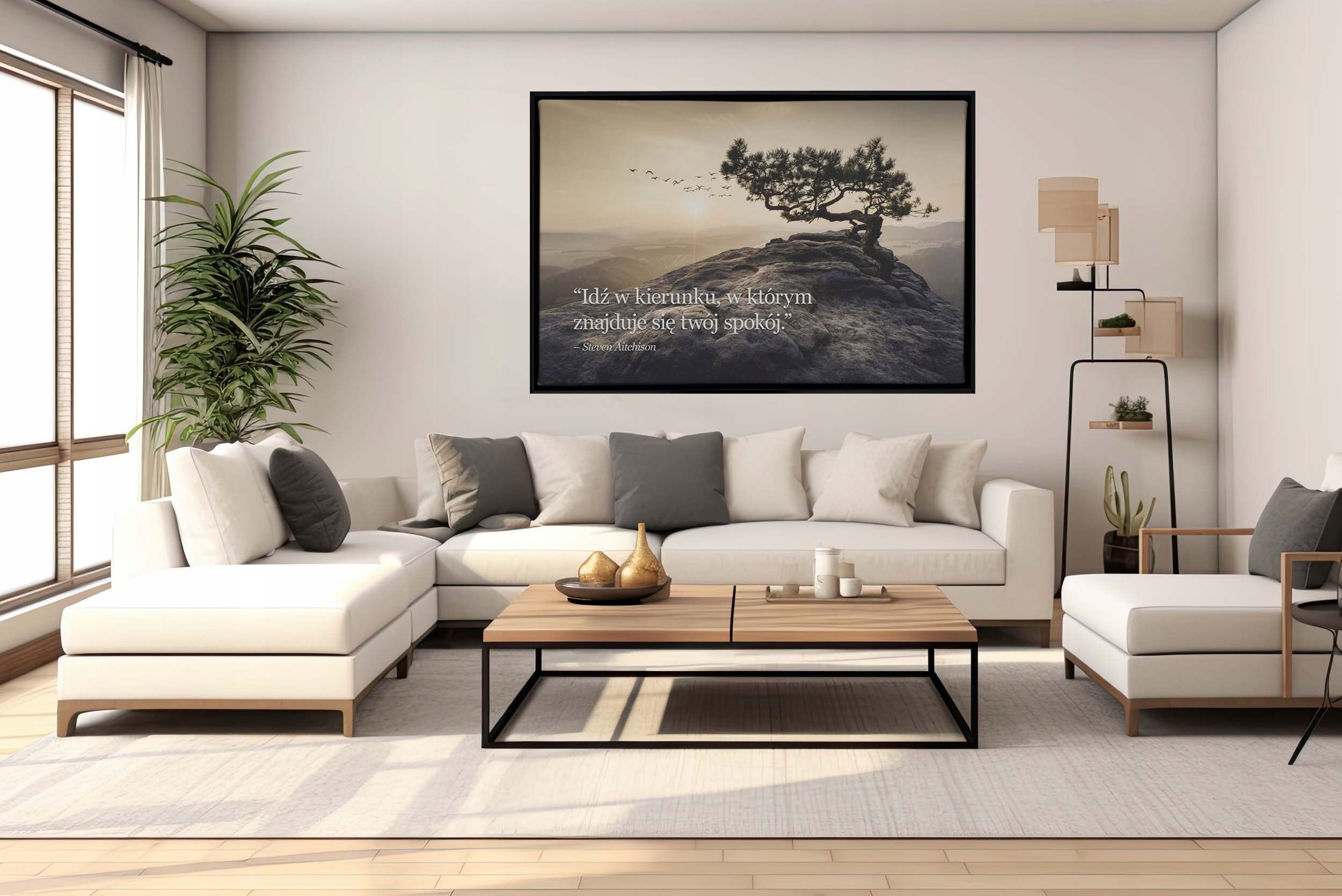 Naklejkomania Motywacyjny Obraz W Czarnej Ramie Na Płótnie Z Cytatem ...