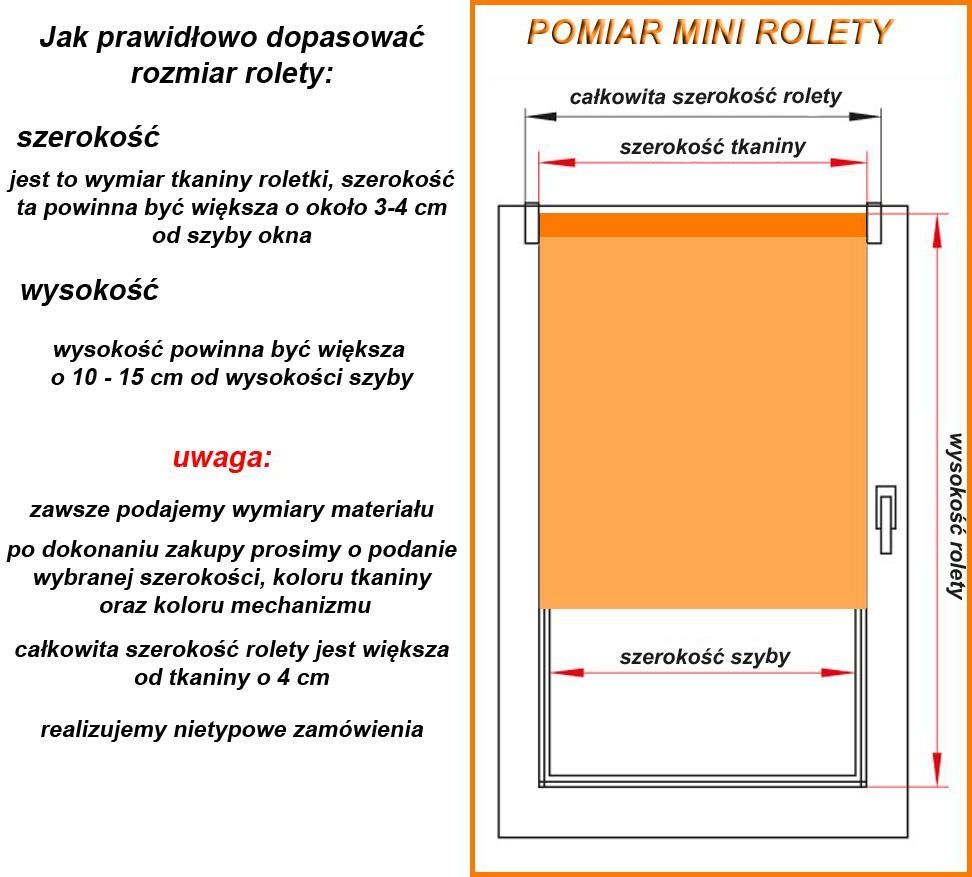 Mini roleta kolekcja materiałów Eden - szer.51-60 cm długość 150 cm ...