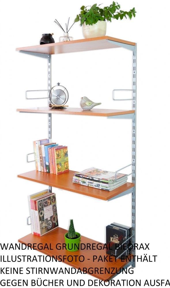 Biedrax Regał ścienny podstawowy 30 x 40 x 150 cm, 4 półki - kolor ...