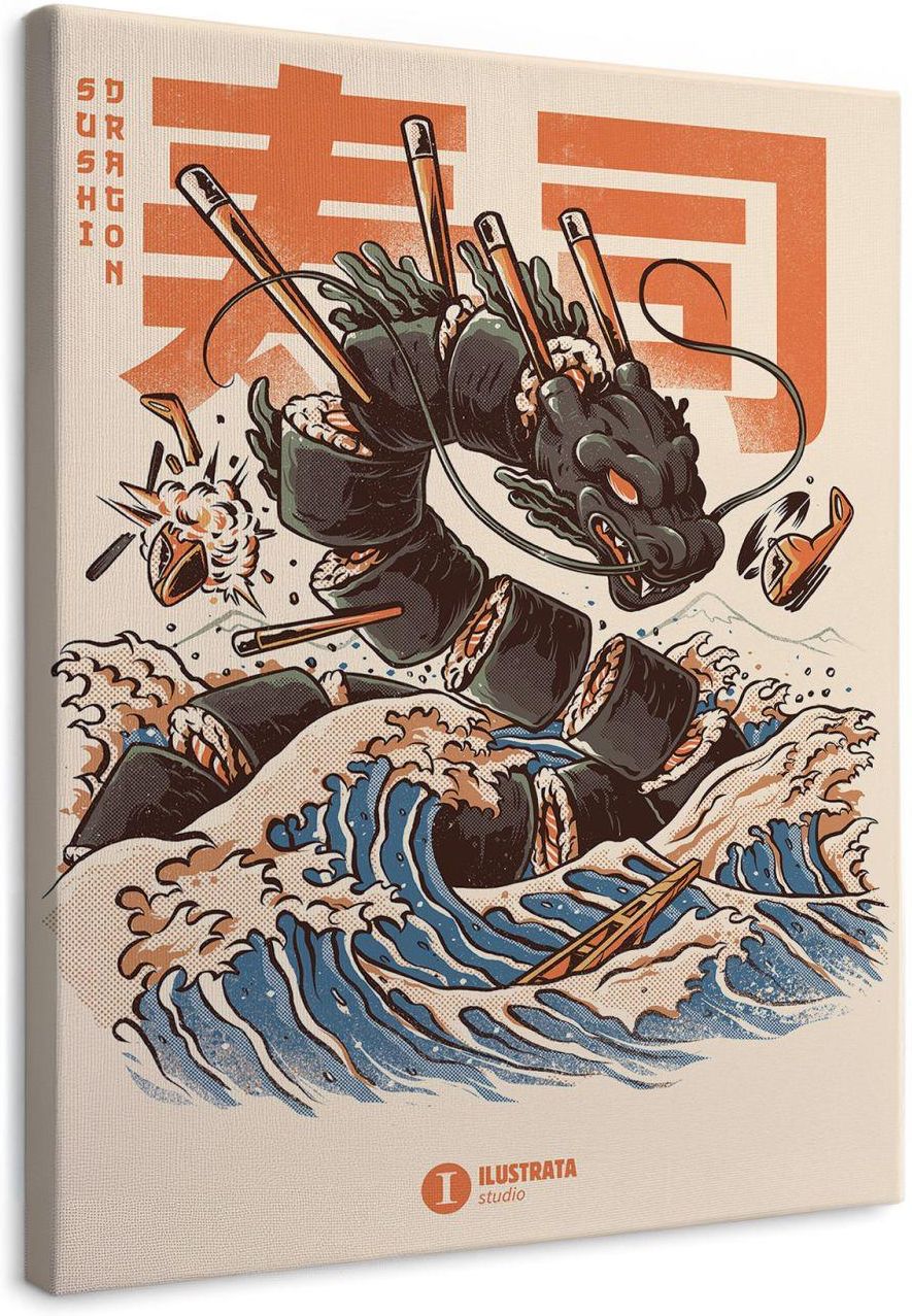 Pyramid International Ilustrata Sushi Dragon Obraz Na Płótnie 30X40 ...