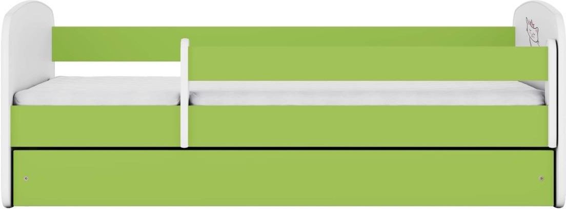 Kocot Kids Łóżko babydreams zielone kot bez szuflady materac kokos 80x160 (LBD_ZI_168BS_MK_KOT ...