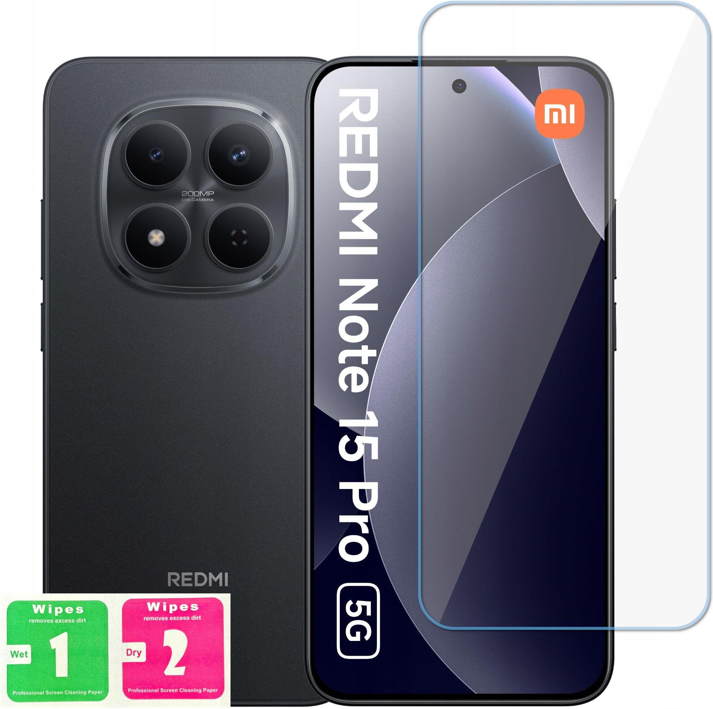 9H Szkło Szkiełko Na Środek Ekran Hartowane Do Xiaomi Redmi Note 15 Pro ...