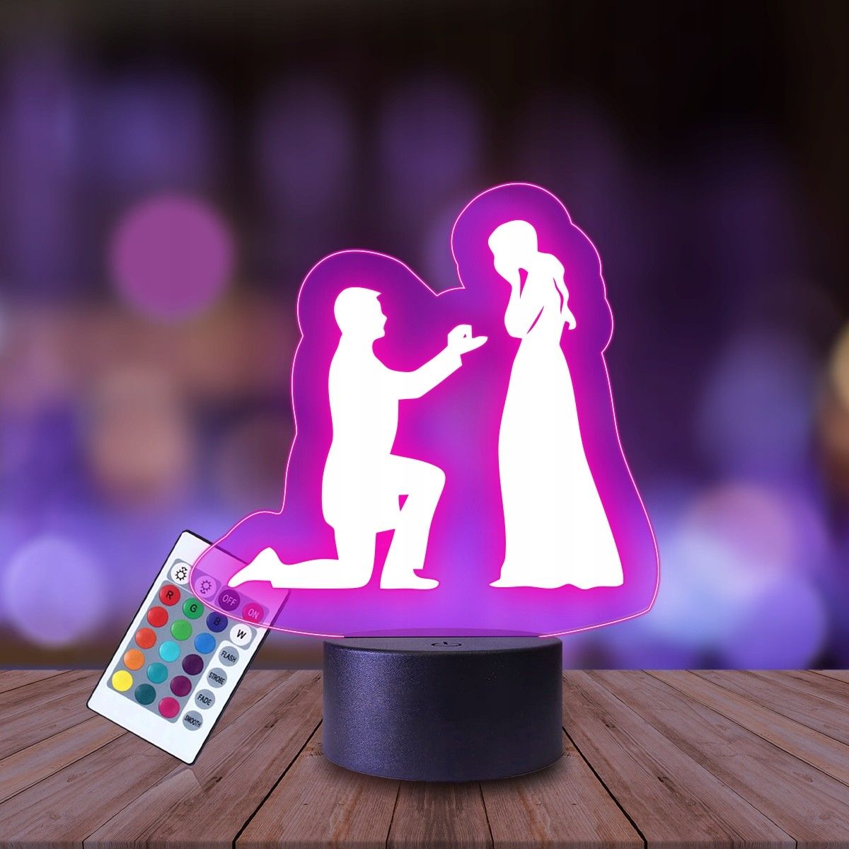 Lampa Plexido Lampka Nocna Zaręczyny Zakochani Dla Par Miłość - Opinie ...